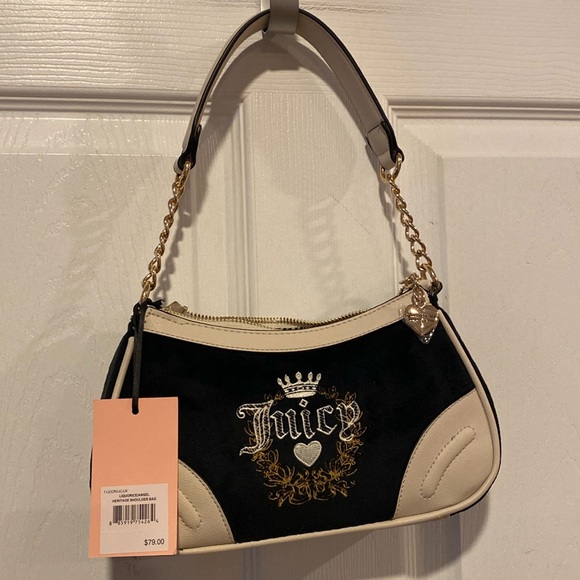Juicy Couture | Bags | Bnwt Juicy Couture Viral Heritage Shoulder Bag In Black And White | Poshmark